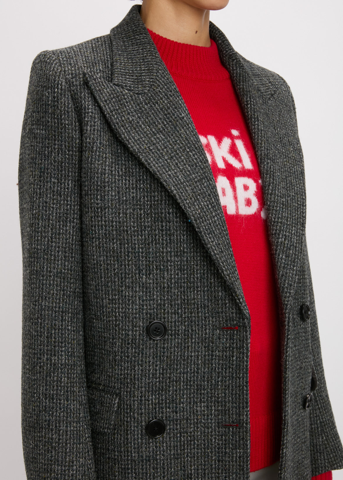 Bianca Coat Microcheck Tweed | Bella Freud