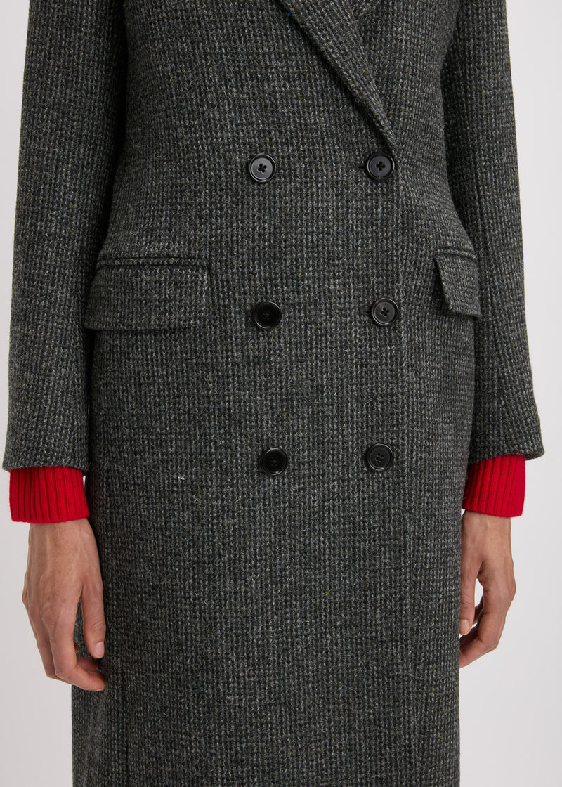 Bianca Coat Microcheck Tweed | Bella Freud