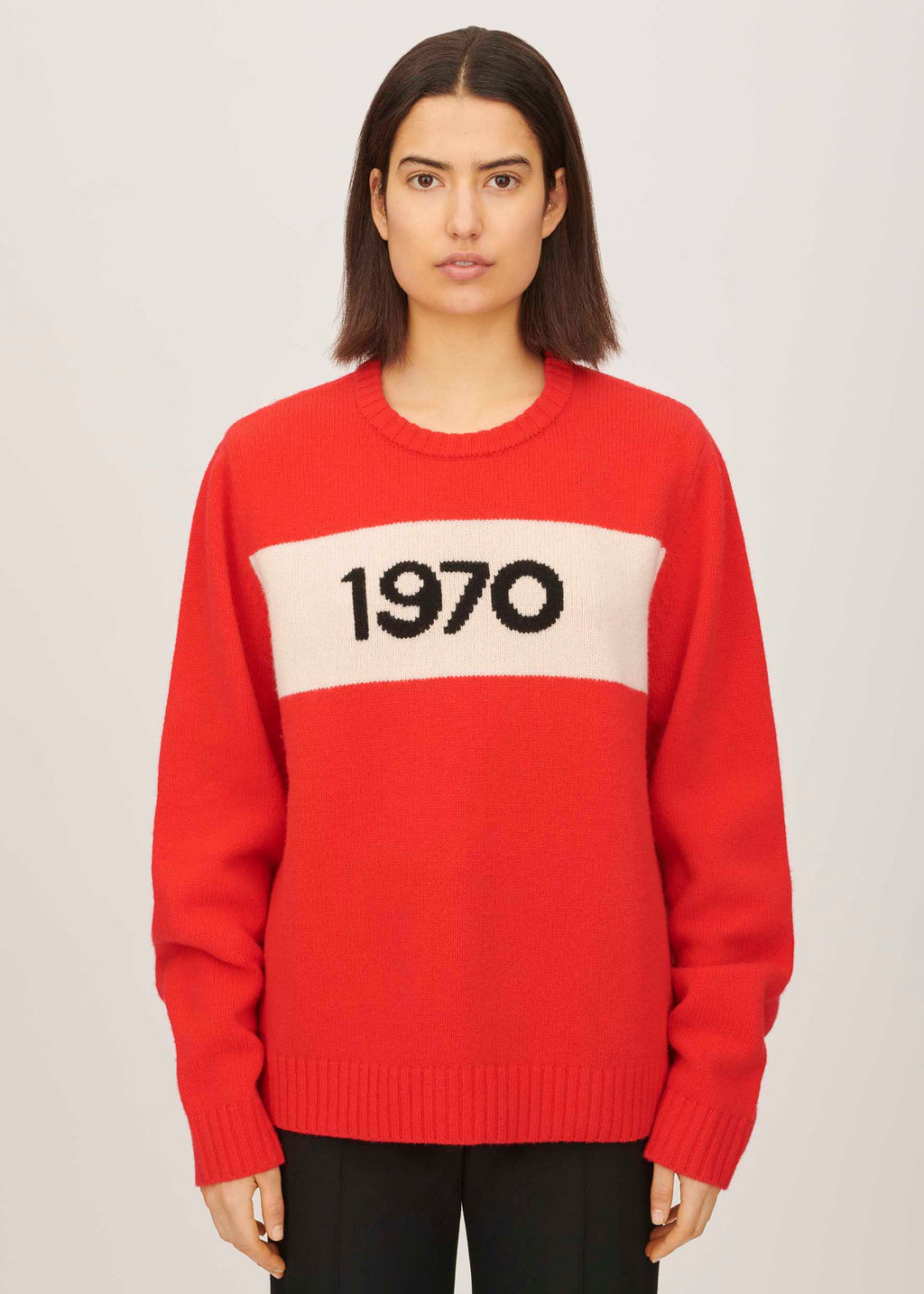 Shop the 1970 Oversized Jumper in Red | Bella Freud