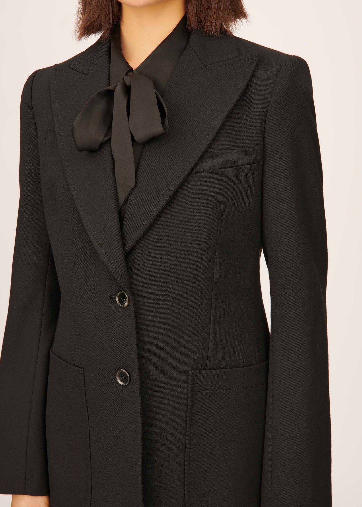 Cavalry Twill Saint James Jacket in Black | Bella Freud
