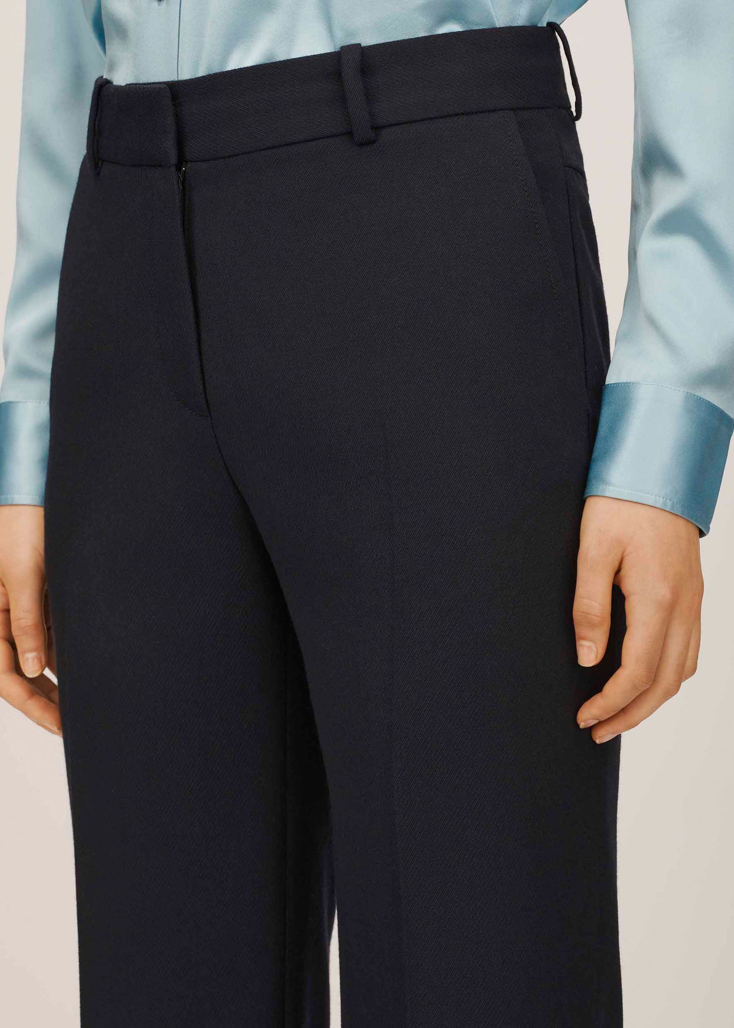 Cavalry Twill David Trouser in Navy | Bella Freud