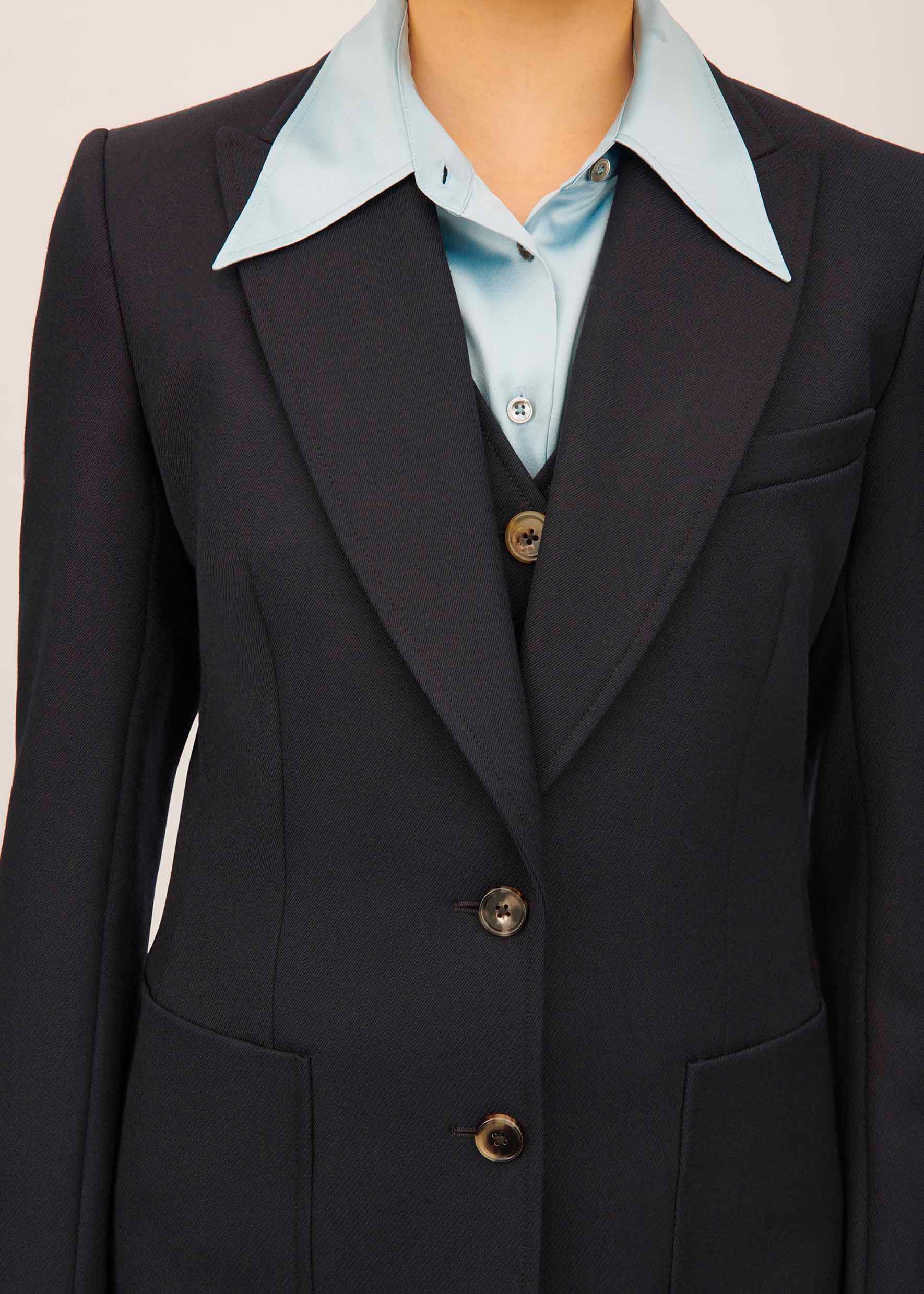 Cavalry Twill Saint James Jacket in Navy | Bella Freud