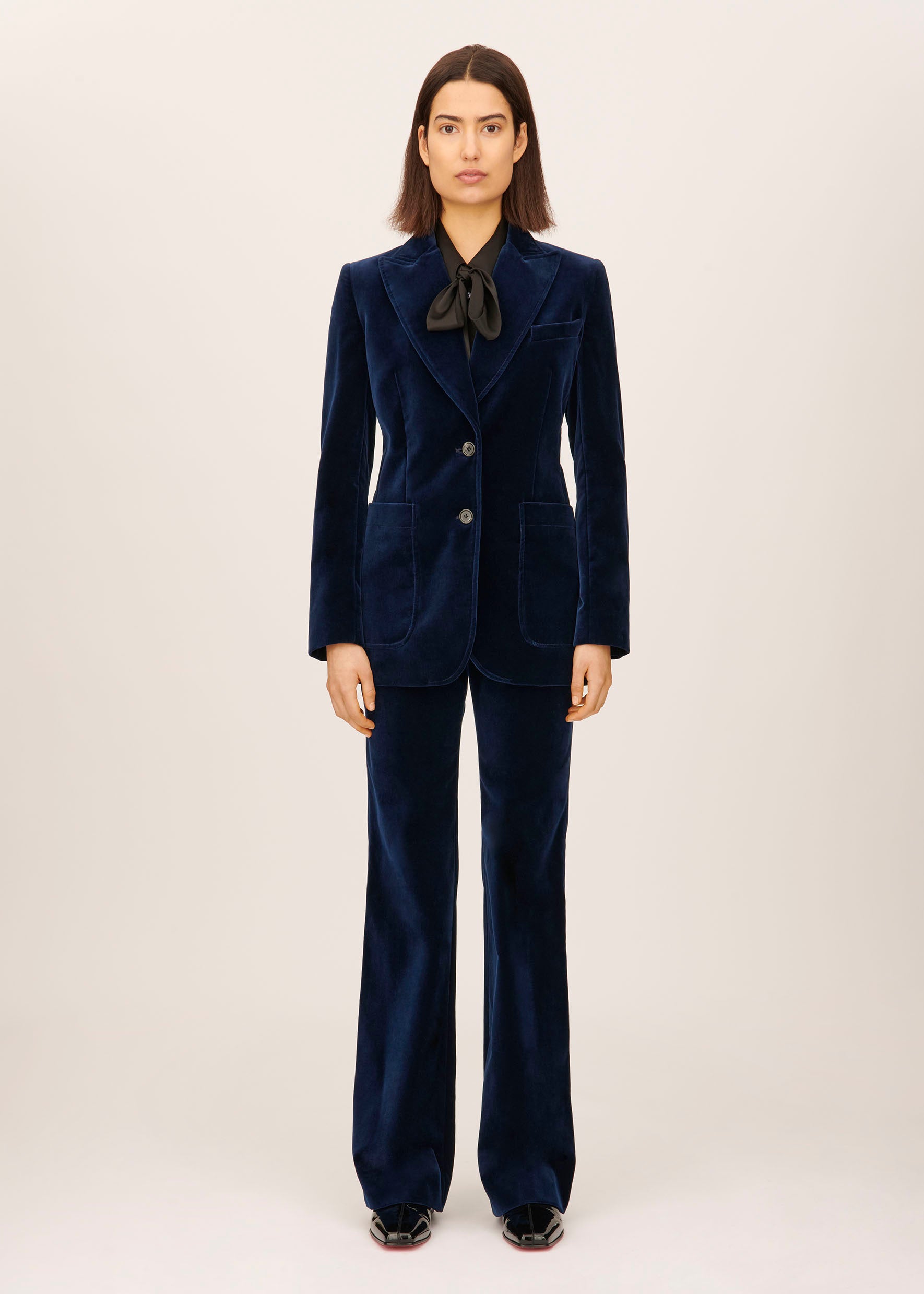 Shop the Velvet Saint James Jacket in Dark Marine | Bella Freud