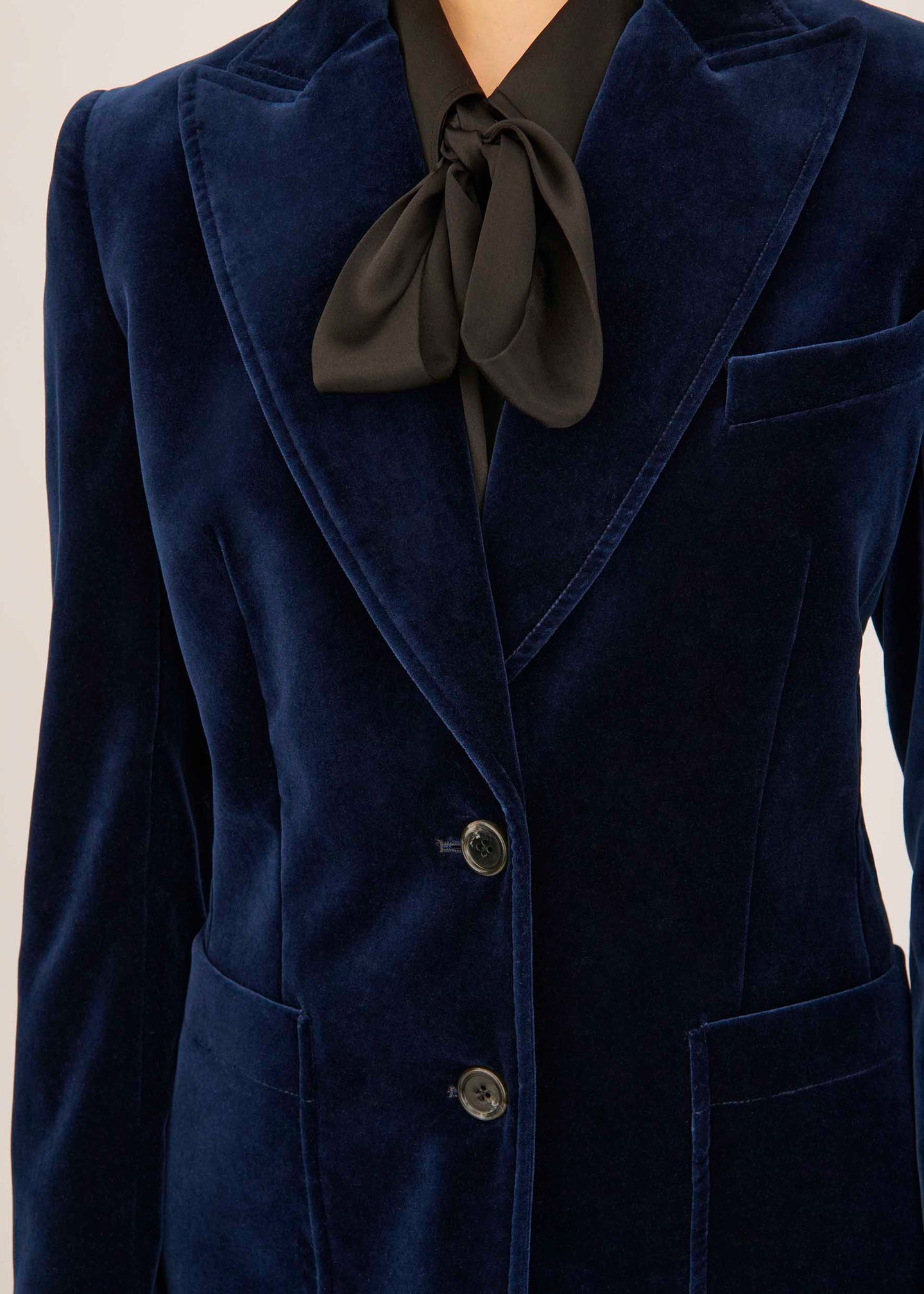 Shop the Velvet Saint James Jacket in Dark Marine | Bella Freud