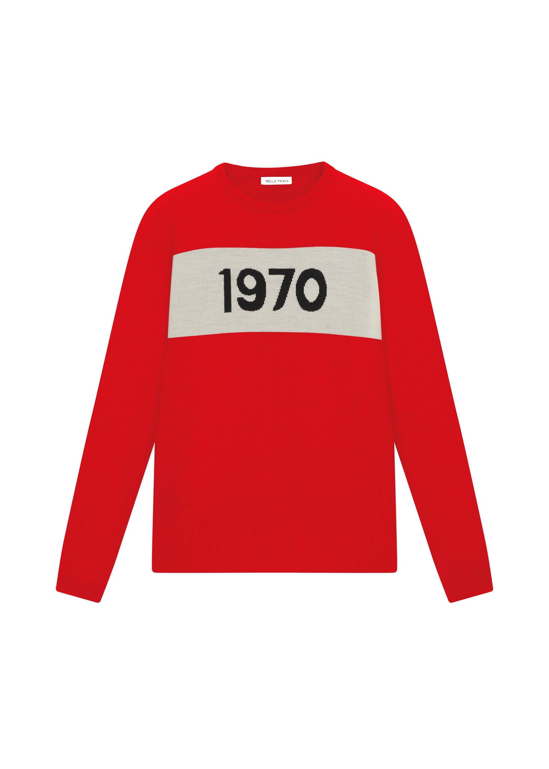 Mens 1970 Jumper in Red | Bella Freud